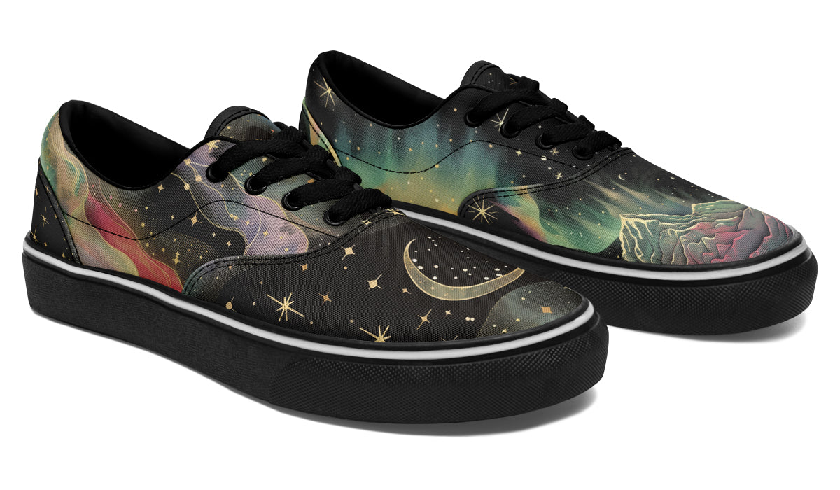 Northern Lights Street Sneakers - Premium Vegan Canvas Sneakers with D ...