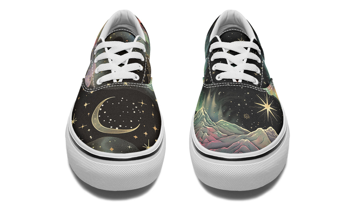 Northern Lights Street Sneakers - Premium Vegan Canvas Sneakers with D ...