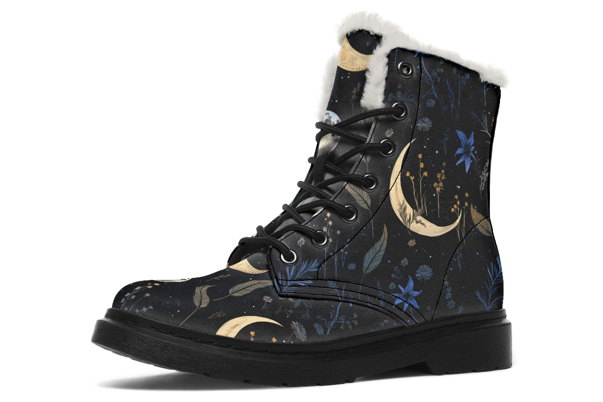Azure Moonlit Botanica Winter Boots – Rogue + Wolf Micro-Suede ...