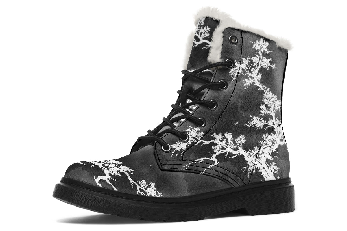 Black Matsu Winter Boots – Rogue + Wolf Vegan Suede Witchy Boots