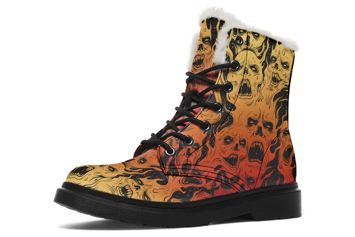 Fire Torment Winter Boots – Rogue + Wolf Micro-Suede Gothic Horror Boots