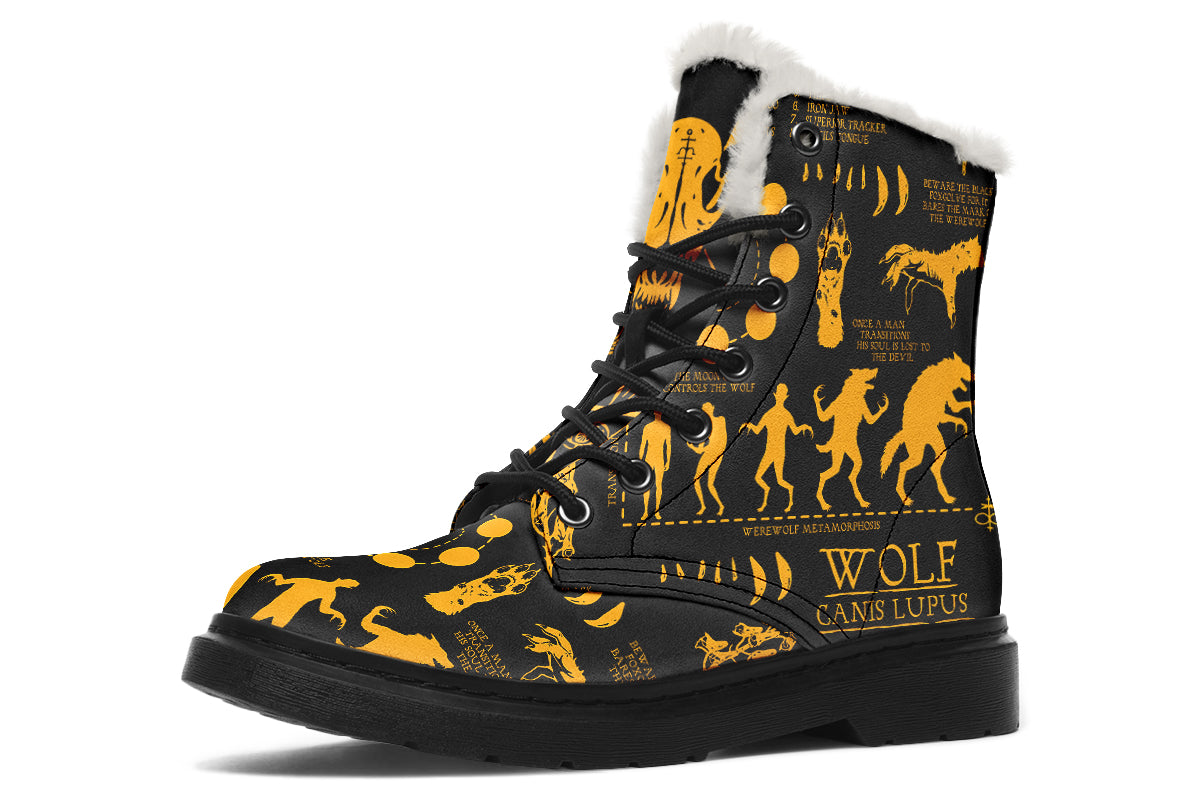 Nightgold Wolf Study Winter Boots – Rogue + Wolf Micro-Suede Occult Boots