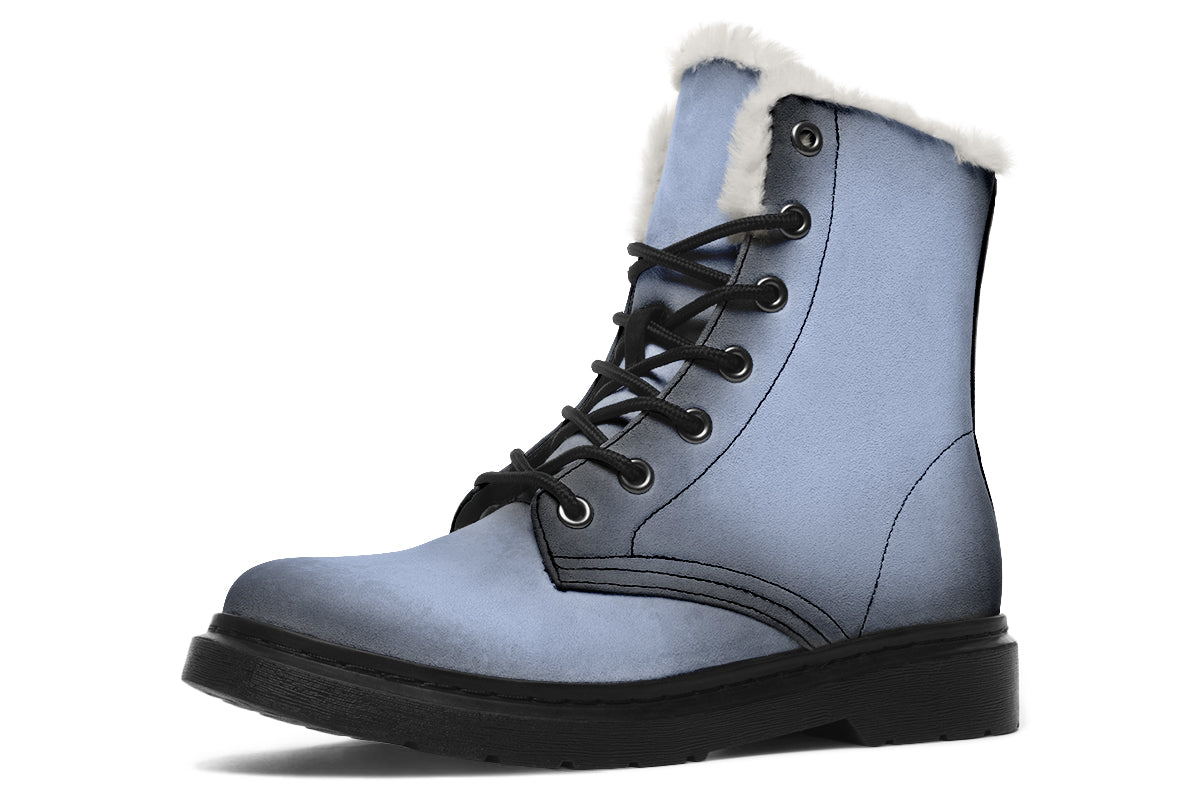 Twilight Blue Winter Boots – Rogue + Wolf Blue Micro-Suede Witch Boots