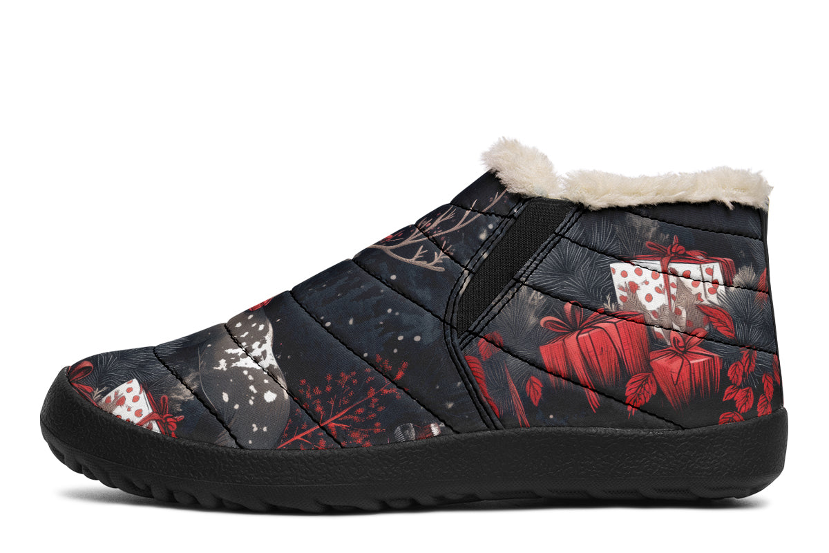Yule Antlers Winter Sneakers – Rogue + Wolf Vegan-Fabric Gothic Forest ...