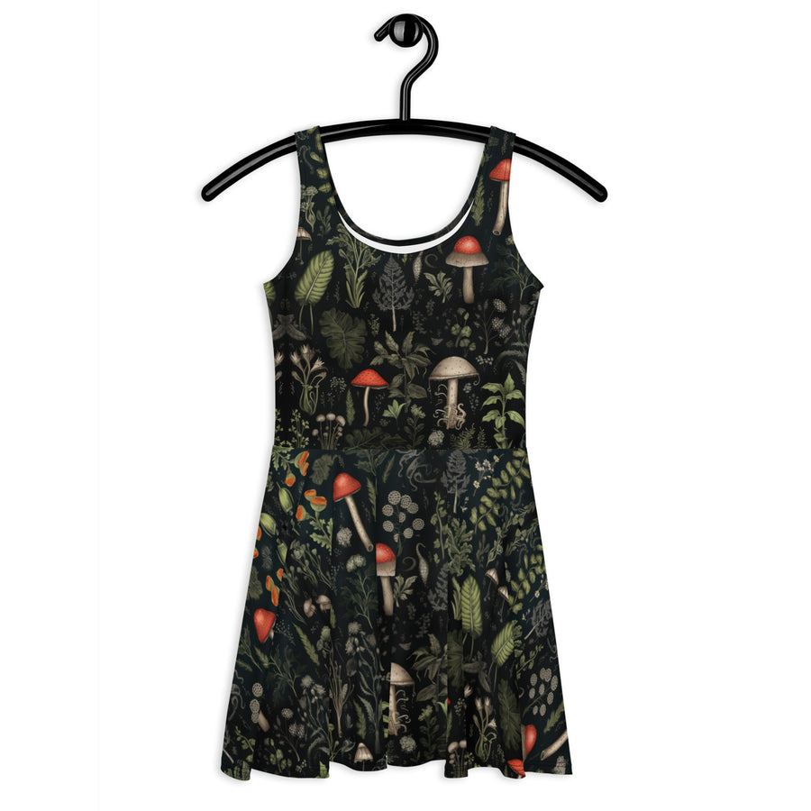 Foraging Skater Dress – Rogue + Wolf Polyester Witchy Goth Skater Dress