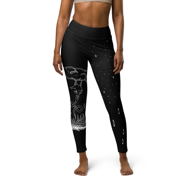 Godbane Yoga Leggings – Rogue + Wolf Polyester Occult Gothic Leggings
