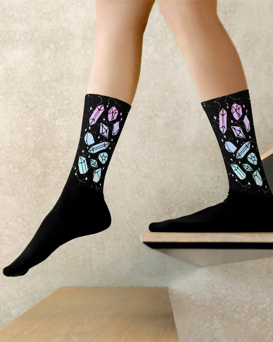 Divination Crystals Socks – Rogue + Wolf Nylon Gothic Witchy Socks
