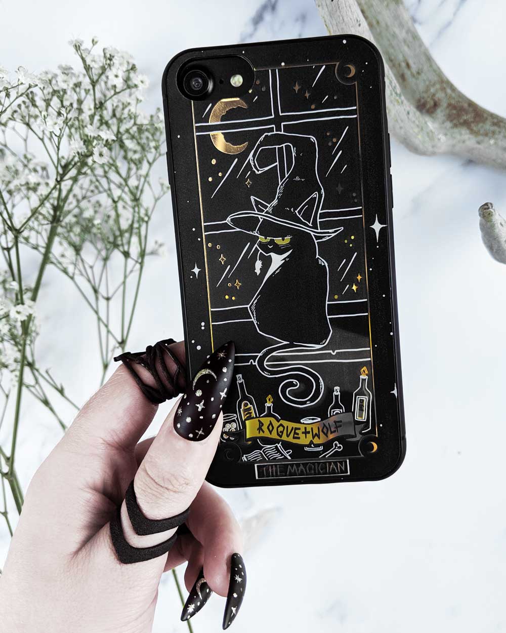 The Magician Tarot Phone Case - Mirror Gold Details – Rogue + Wolf