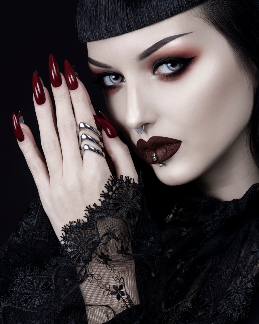 Nu Goth Stainless Steel & Matte Black, Skulls, Occult, and Rune Rings ...