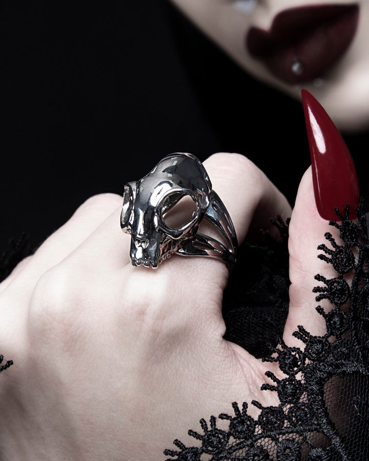 Nu Goth Stainless Steel & Matte Black, Skulls, Occult, and Rune Rings ...